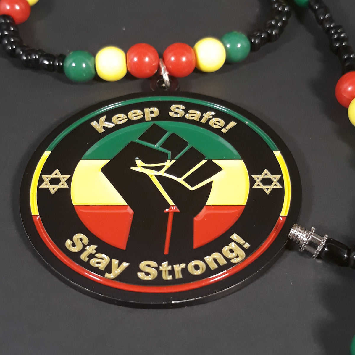 Red Yellow Green Africa Necklaces Metal - Rasta Beaded Chain ...