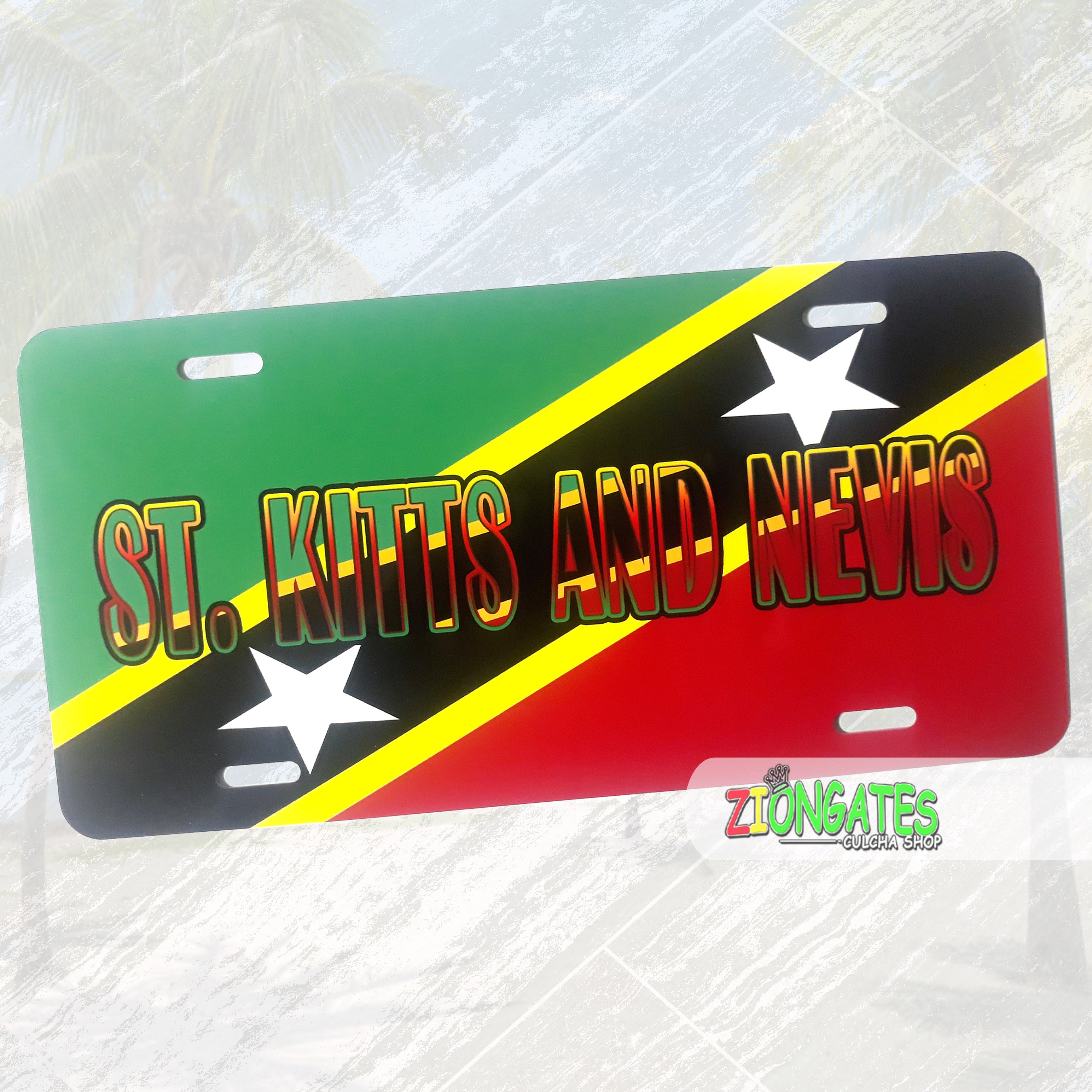caribbean car flags, license plates & head rest covers – ZIONGATES ...